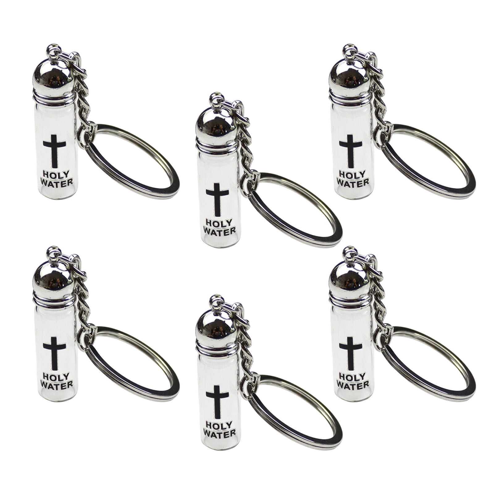 Half Dozen Transparency Crucifix Keychain Religious Ornament Metal ...