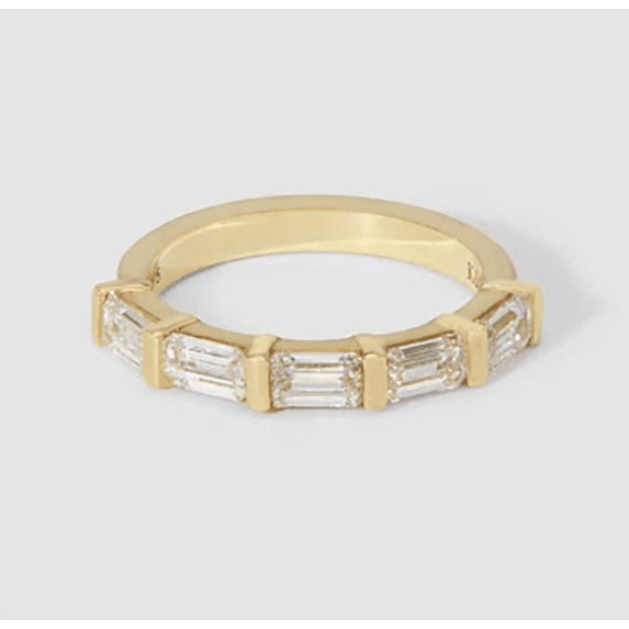 Half Eternity Diamond Stackable Band ring, Proposal Ring for Her ...