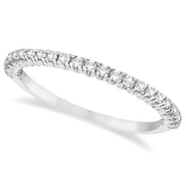 Half-Eternity Pave-Set Diamond Stacking Ring Palladium (0.75ct ...