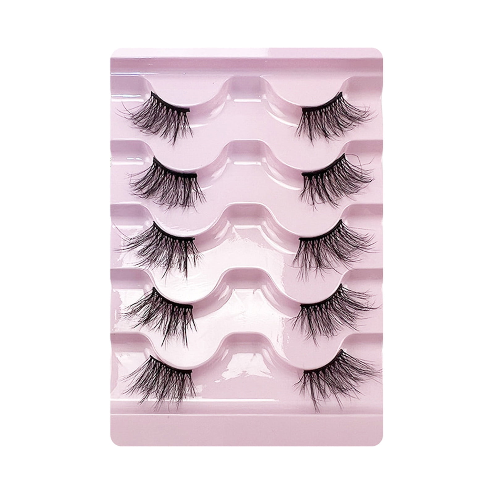 Half Eyelash Eyelashes Natural False Eyelashes 5 Pairs Cat Eye ...
