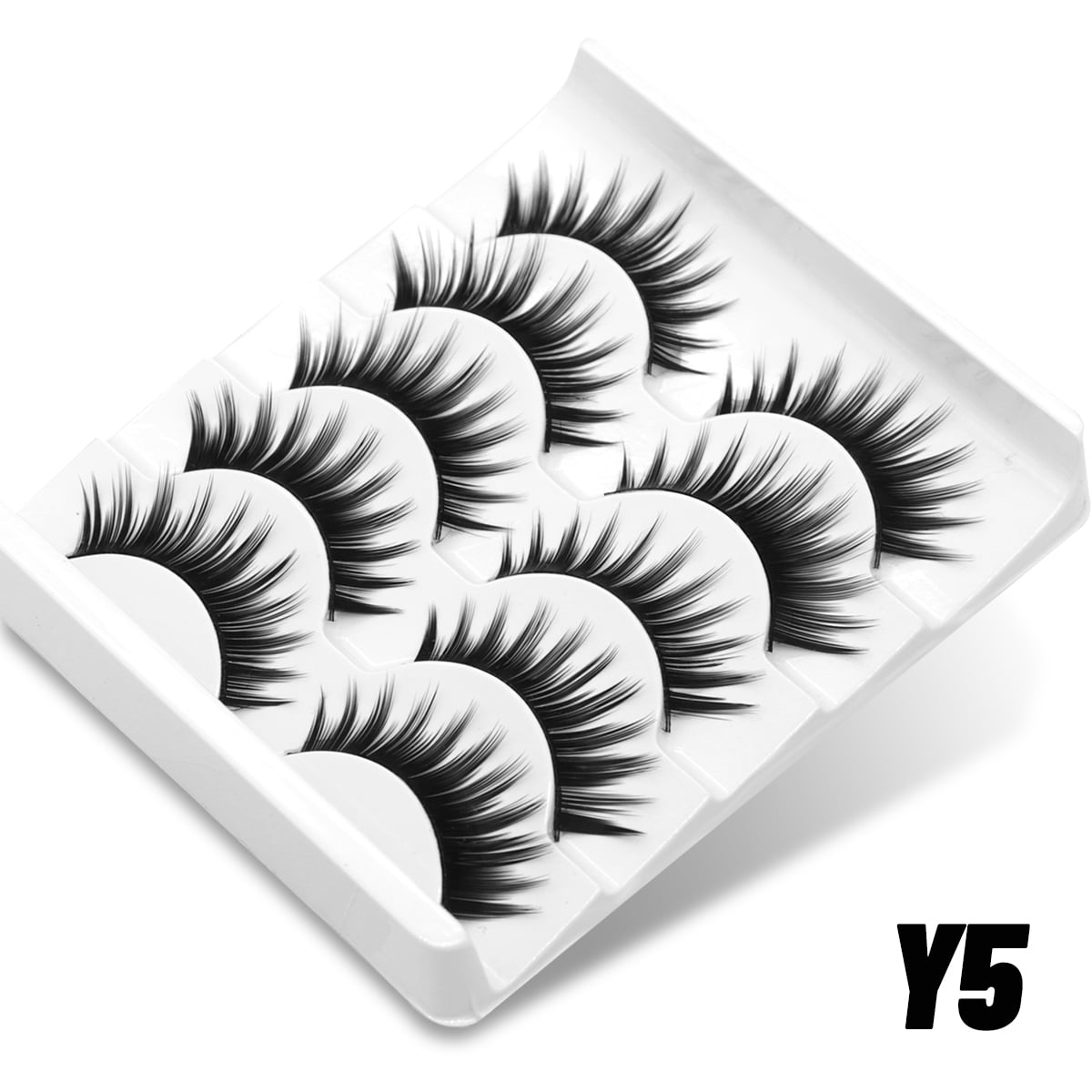 Half Eyelashes Fluffy Cat Eye Lashes Style Natural Long 3D Faux Mink ...