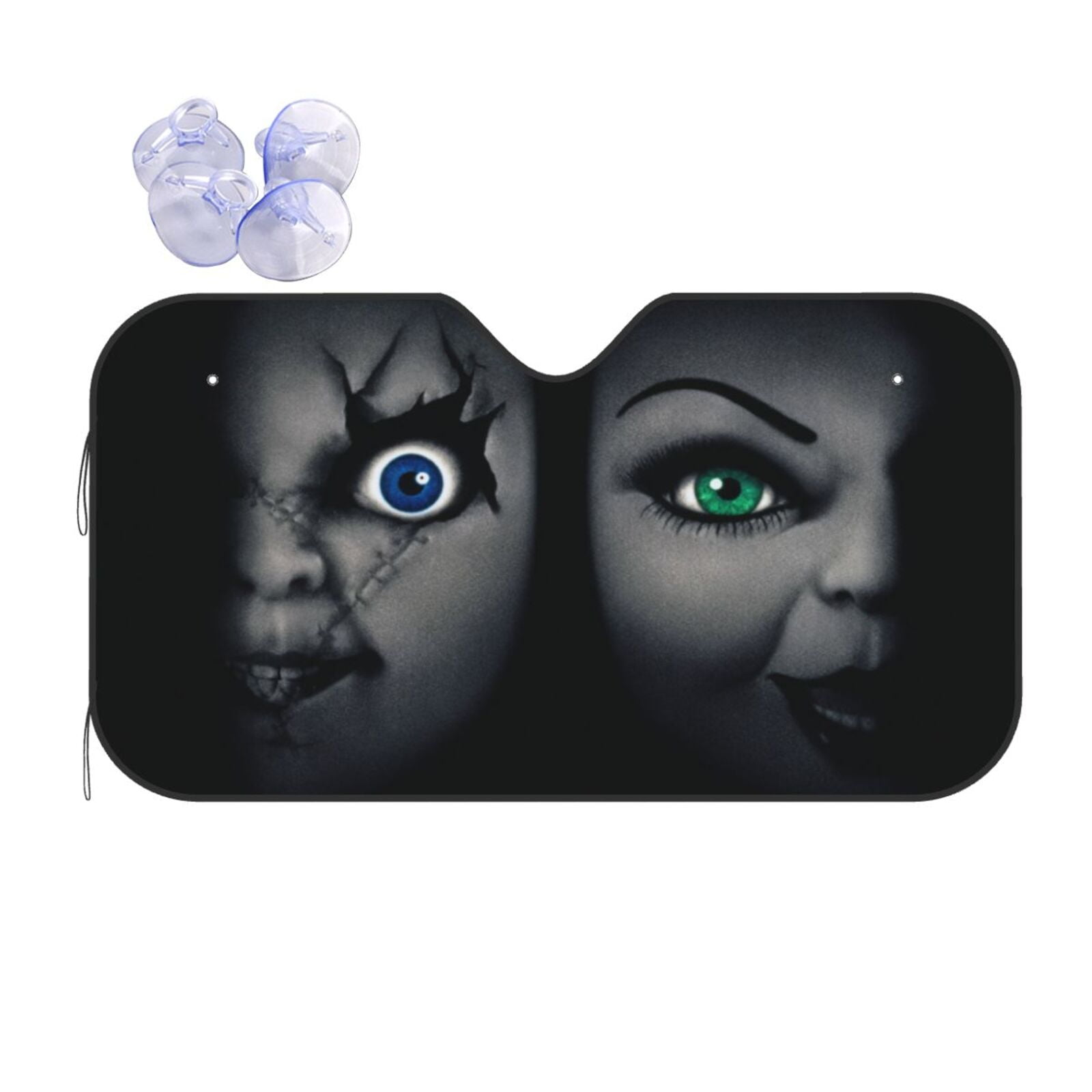 Half Face Chucky Car Windshield Sunshade Blocks UV Rays&Keeps Vehicle ...