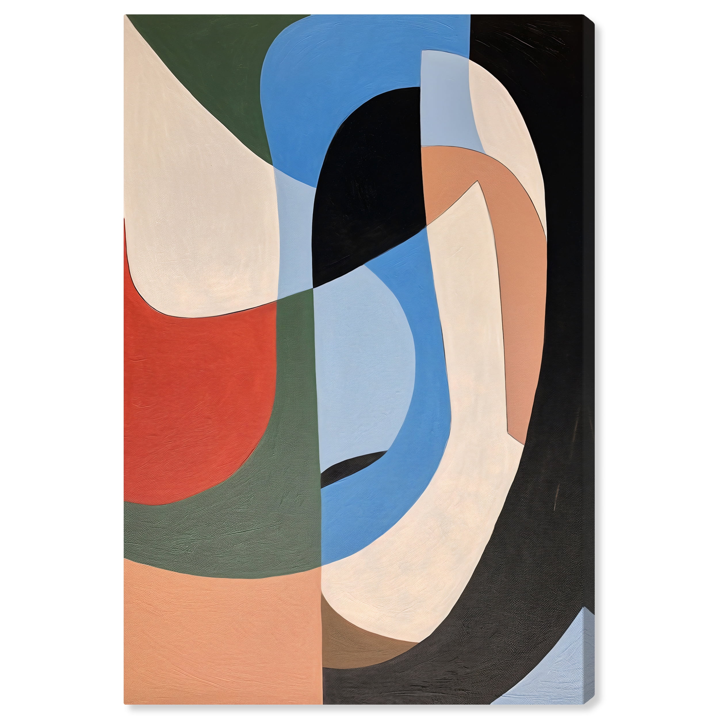 Half Face Portrait Retro Contemporary Abstract Canvas Wall Art by ...