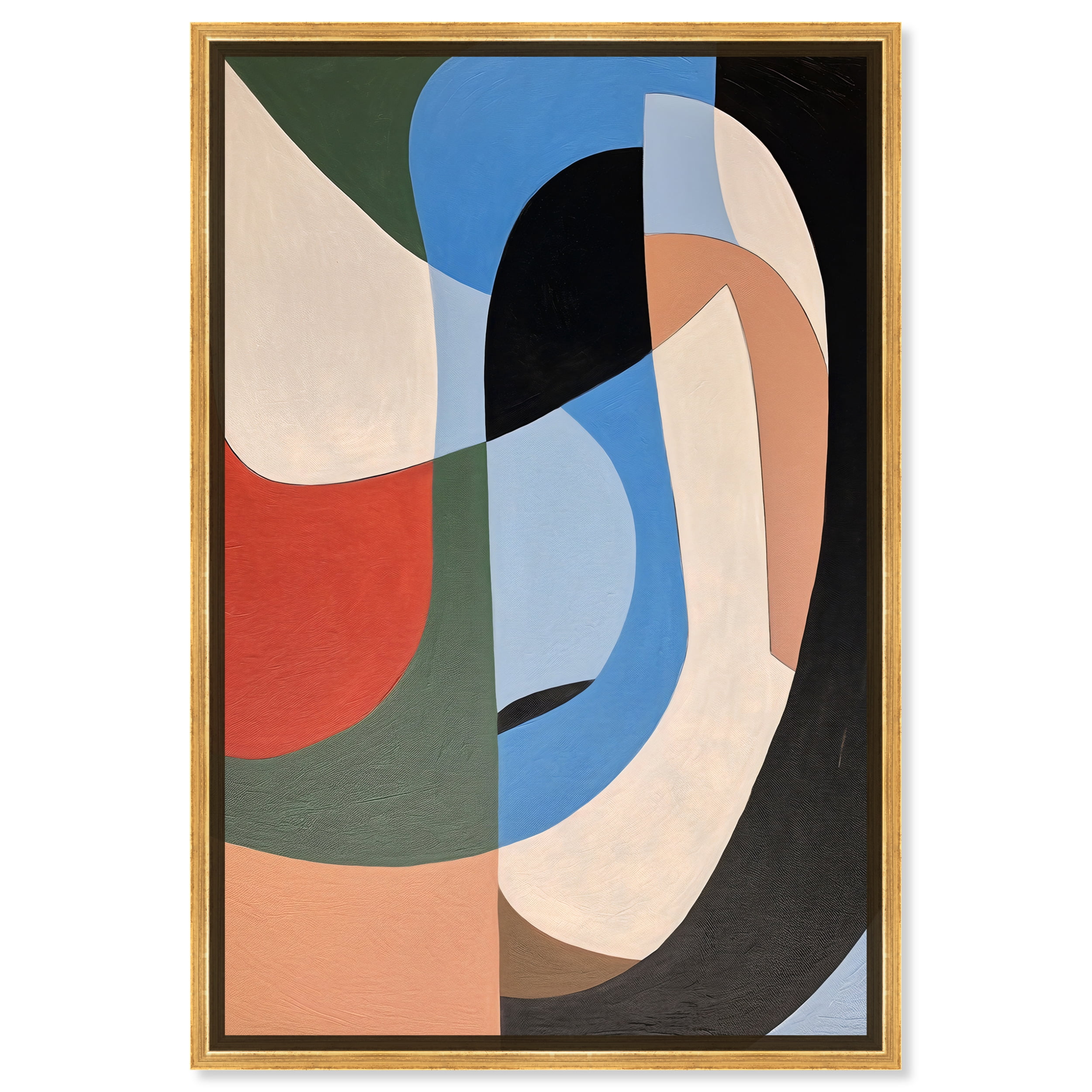 Half Face Portrait Retro Contemporary Abstract Canvas Wall Art by ...