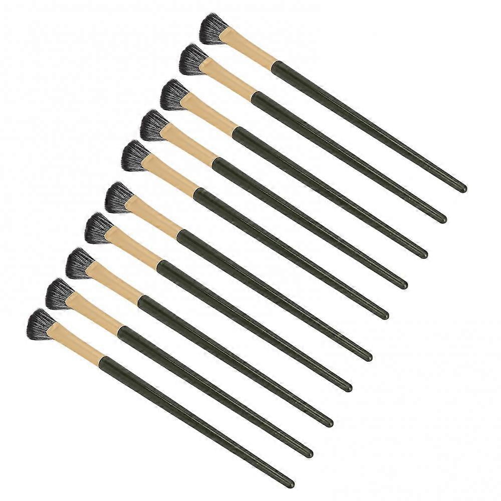 Half Fan Shape Nose Shadow Brush Set of 10 Professional Ergonomic ...