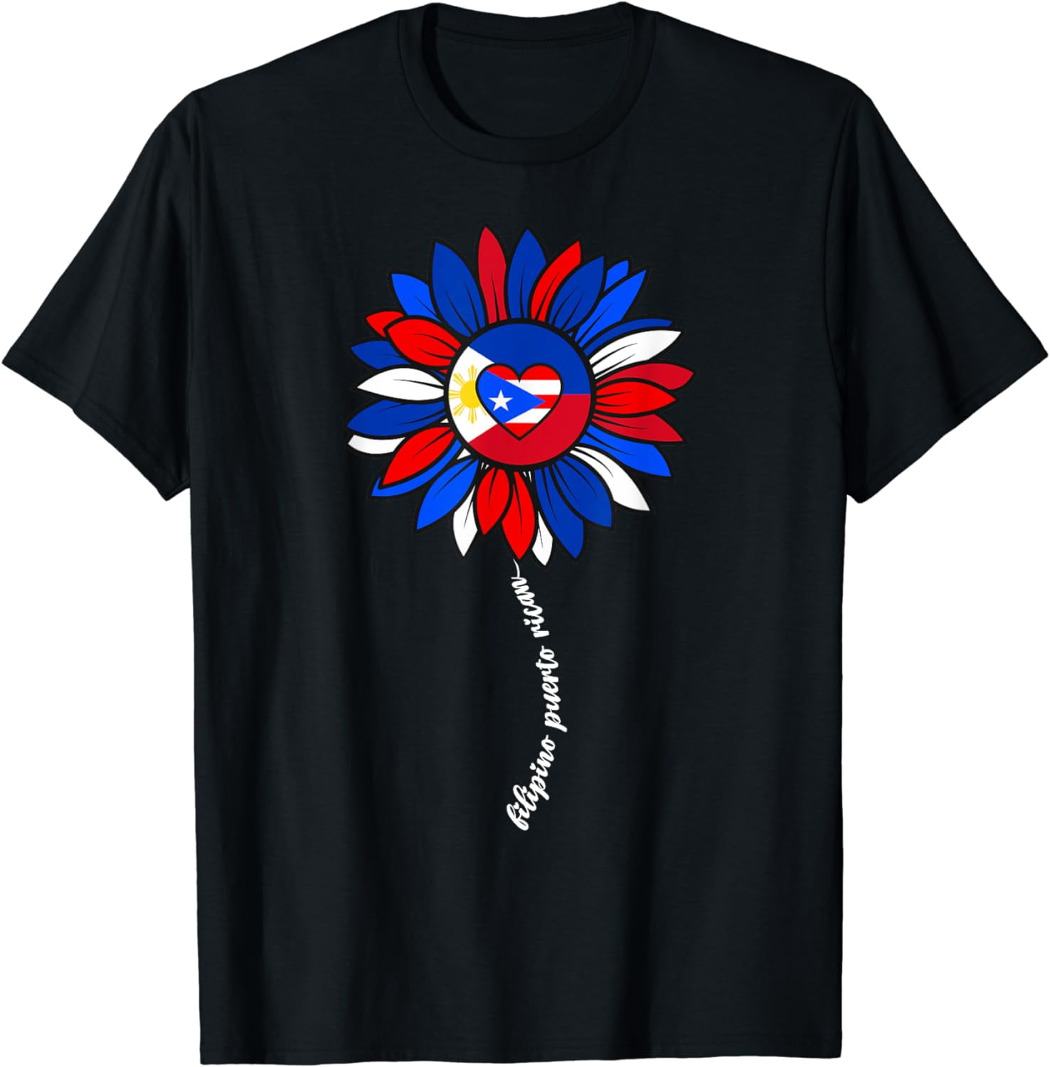 Half Filipino And Puerto Rican Rico Philippines Flag Women T-Shirt ...