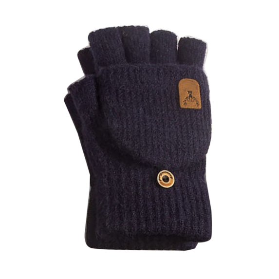 Half Finger Mittens Students Office Indoor Writing Gloves Handwear Knit ...