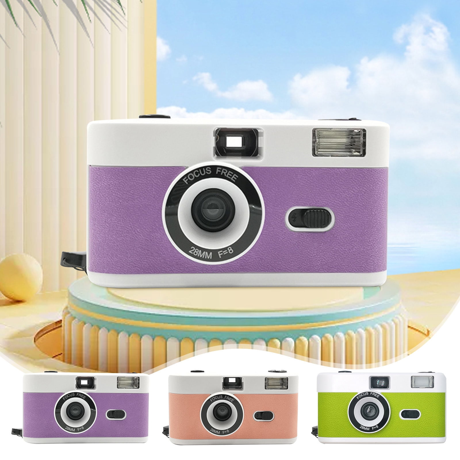 Half Frame Film Camera,35MM Reusable,HD Gift Camera,Built-in Flash,Easy ...