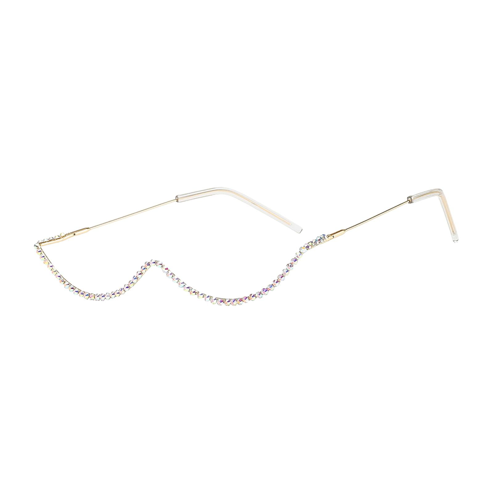 Half Frame Glasses without Lens Metal Half Frame for Stage Performance ...