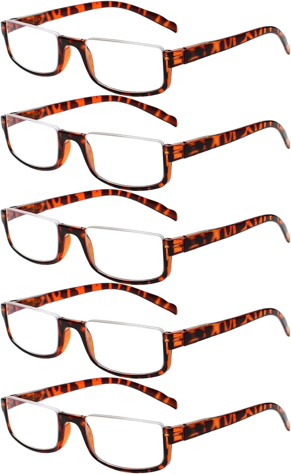 Half Frame Reading Glasses for Men & Women, Lightweight Comfort-Fit ...