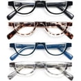 Half Frame Reading Glasses for Women-4 Blue Light Glasses Fashion ...