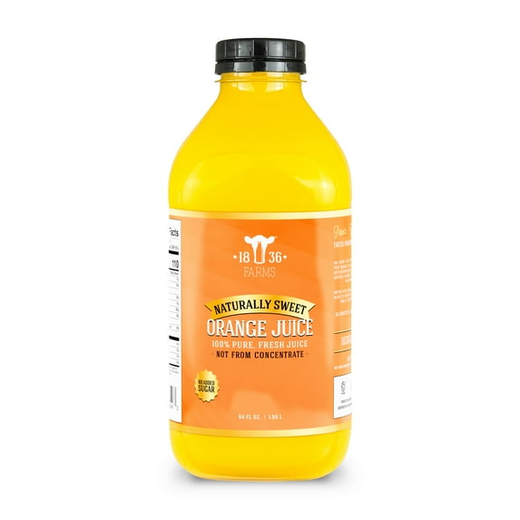 1836 Farms 100% Pure Orange Juice Half Gallon - Walmart.com
