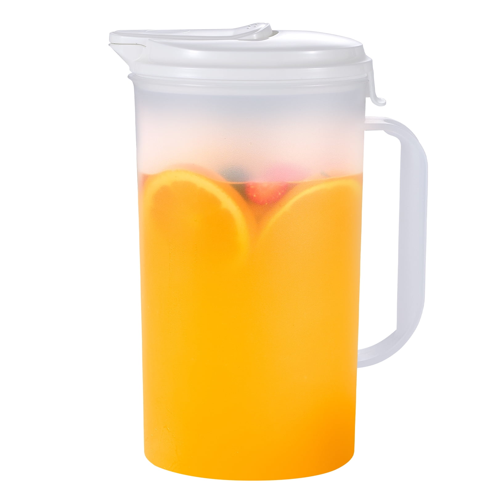 Half Gallon Water Pitcher, Plastic Pitcher with Lid, Clear Kettle, Iced ...
