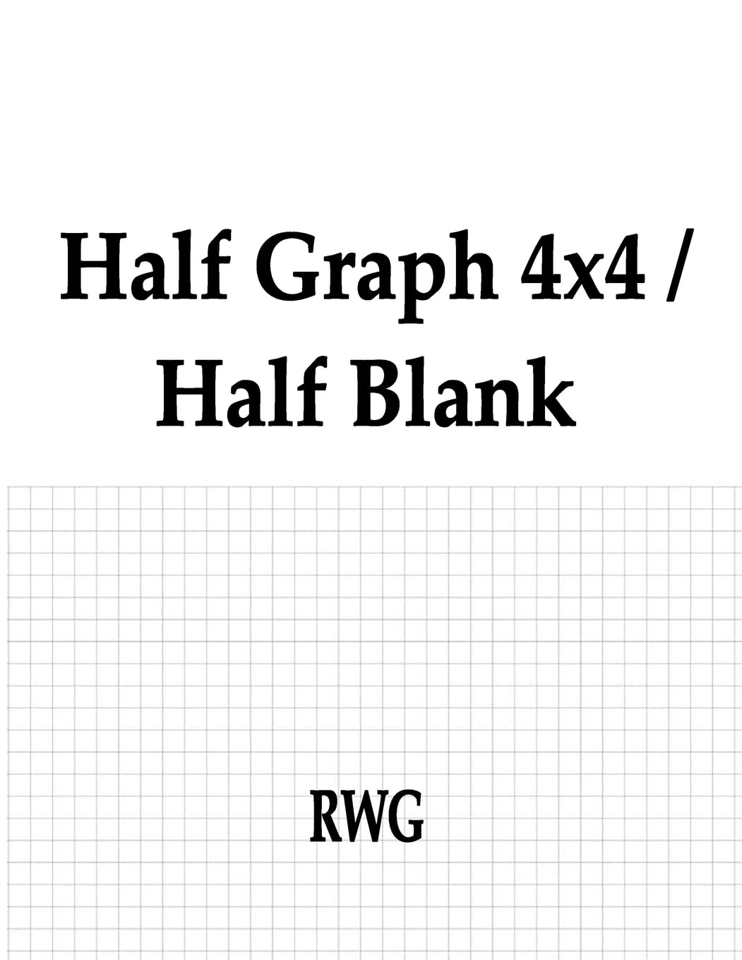 Half Graph 4x4 / Half Blank : 50 Pages 8.5 X 11 (Paperback) - Walmart.com