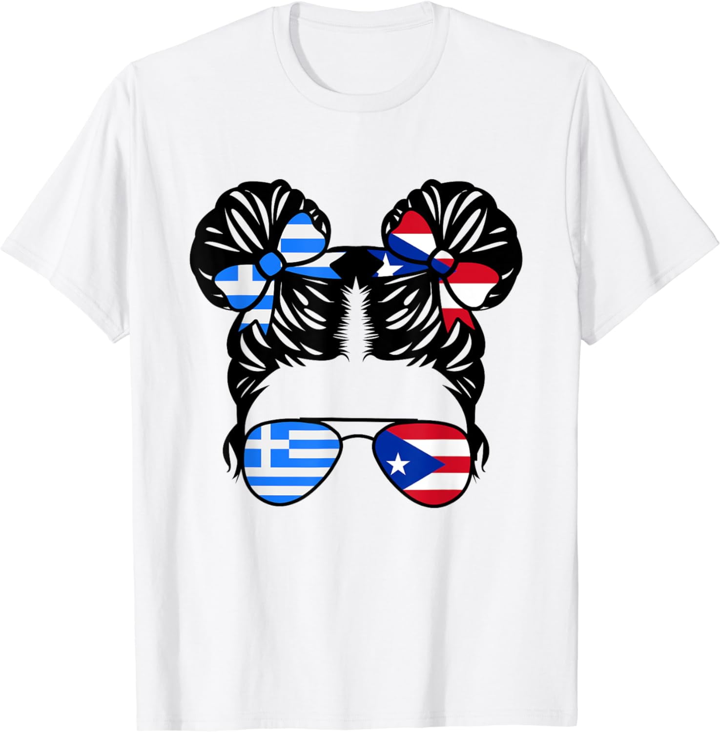 Half Greek Half Puerto Rican Girl Greece Kids Heritage T-Shirt ...