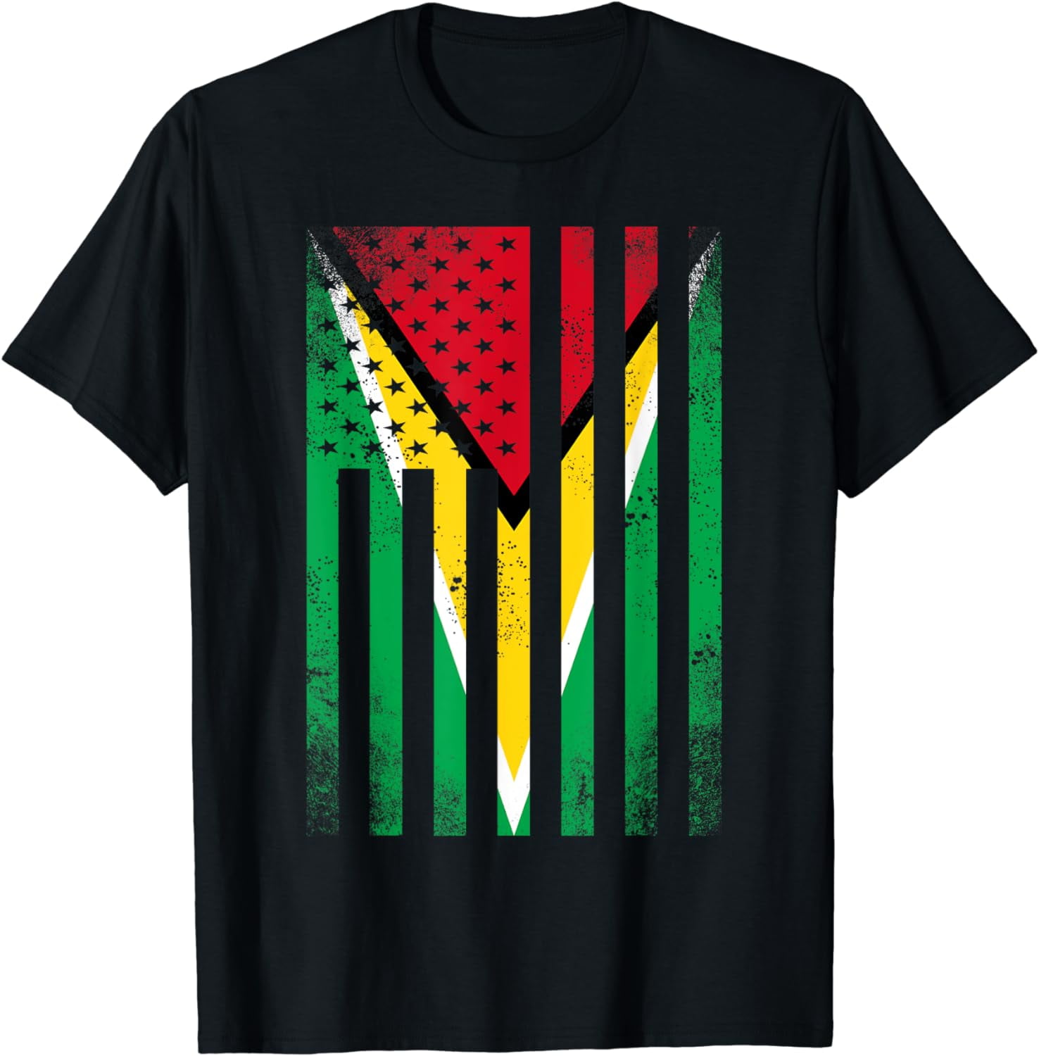 Half Guyanese Flag | Vintage American Inside Me USA Gift T-Shirt ...
