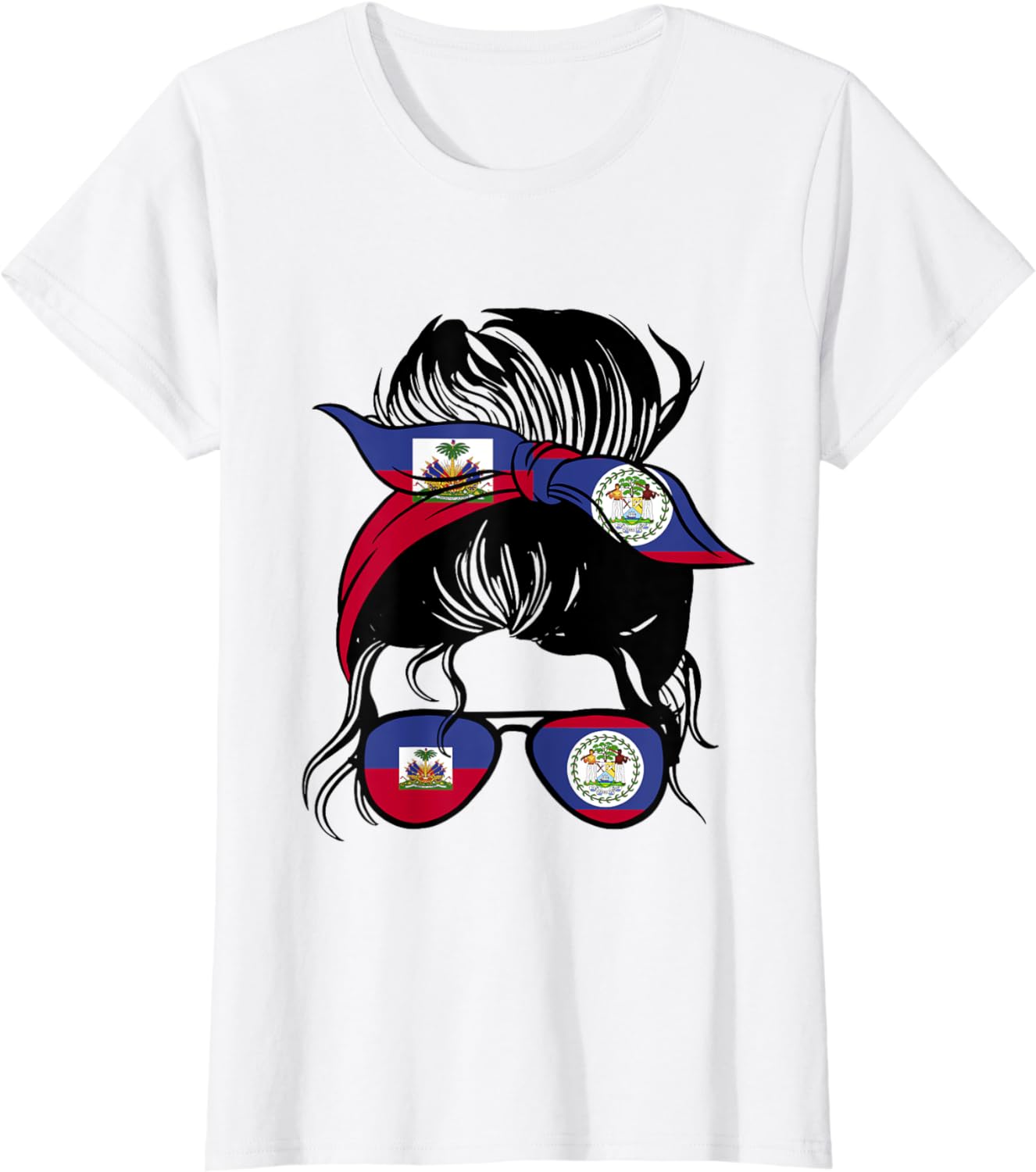 Half Haitian half Belizean Mix Haiti and Belize Roots T-Shirt - Walmart.com