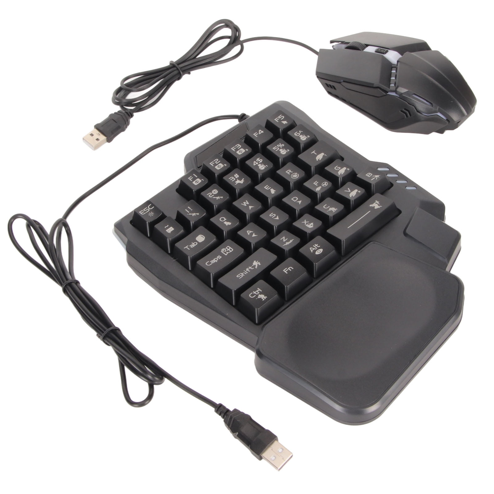 Half Hand Gaming Keyboard And Mouse Combo Wired Gaming Mouse Converter For For For Ios 10 0‑13 3