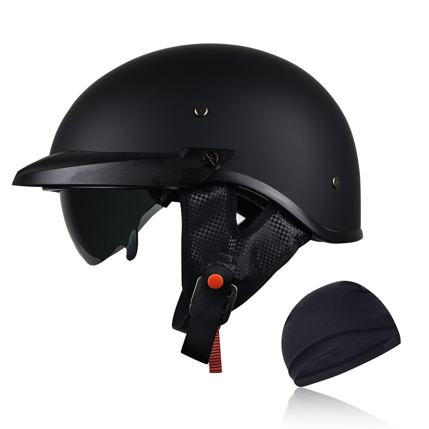 Half Helmet Motorcycle Men Women with Sunshield,Vintage Motorcycle ...