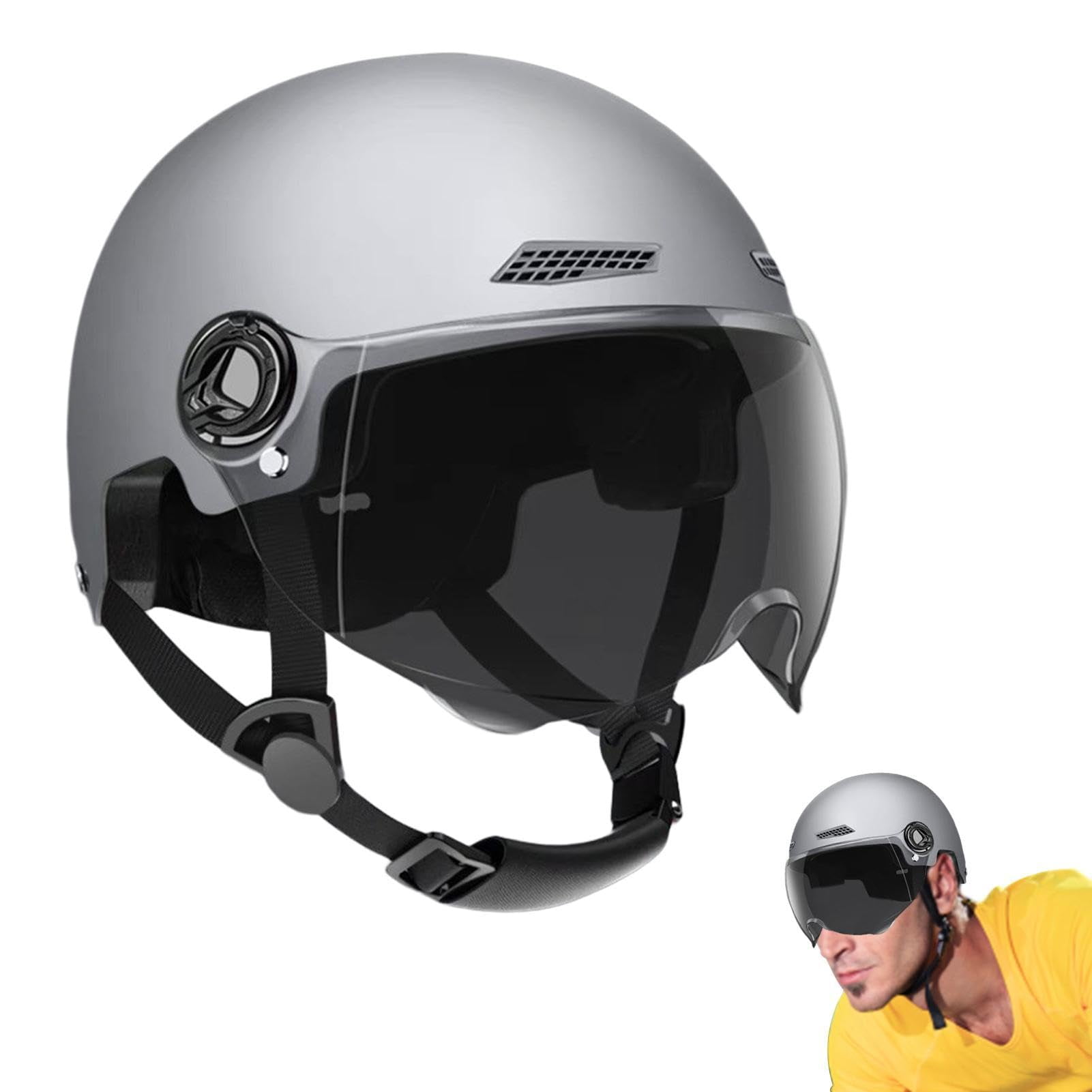 Half Helmet - Open Face Motorcycle Helmet | Lightweight Cycle Helmet ...