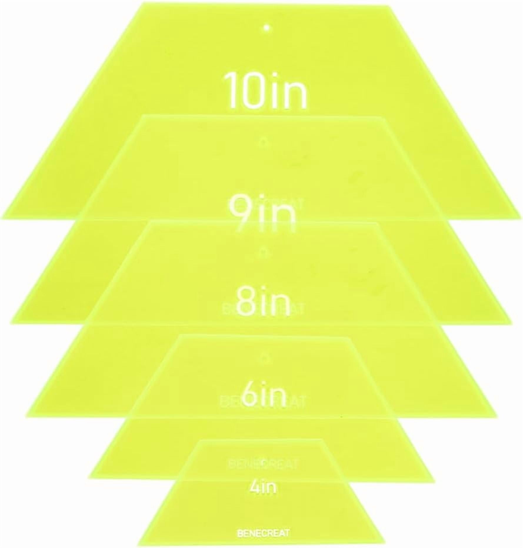 Half Quilting Template 4/6/8/9/10inch Acrylic Quilting Ruler Allowance ...