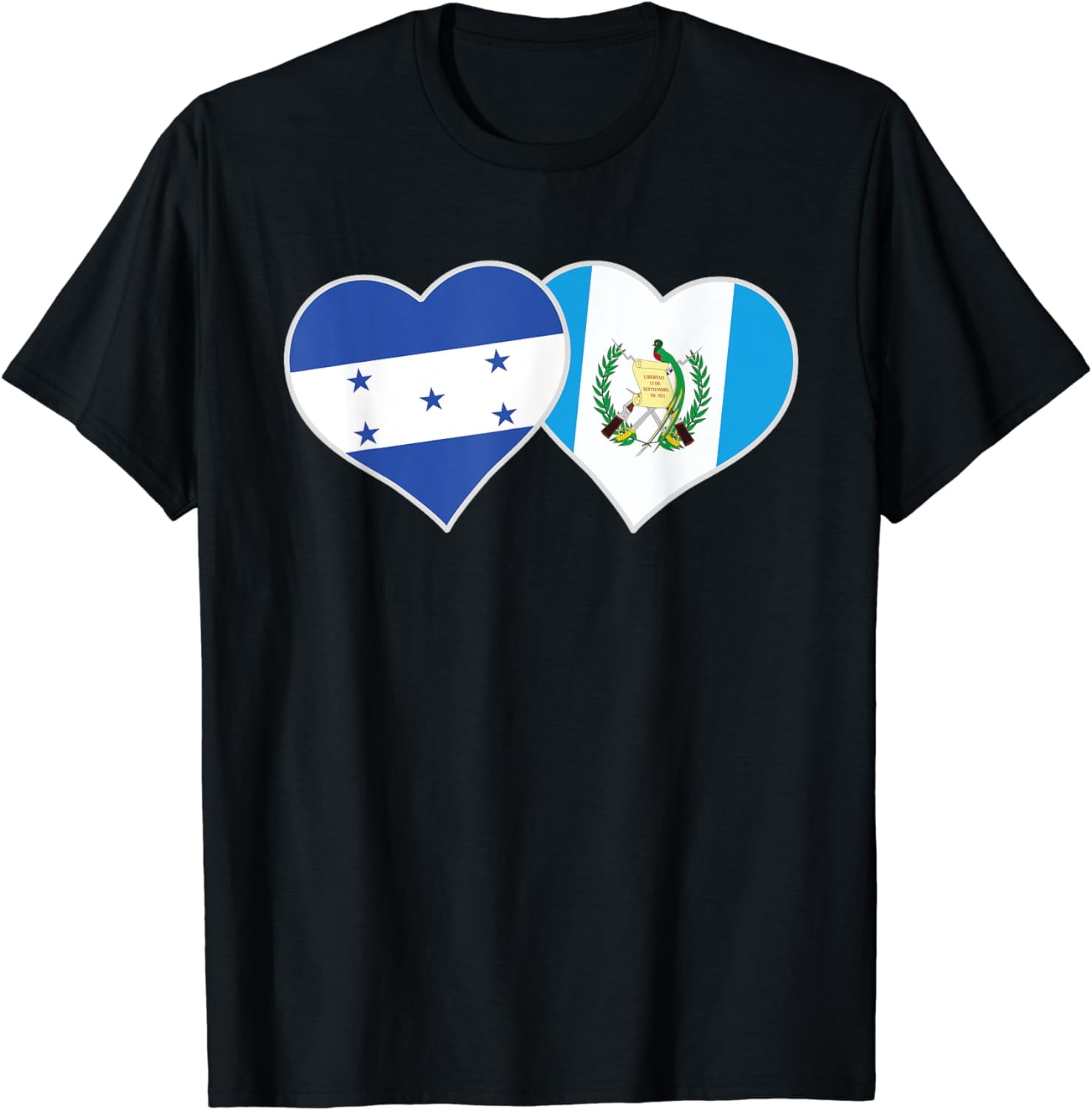 Half Honduran Half Guatemalan Flag Love Guatemala Honduras T-Shirt ...