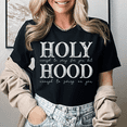 Half Hood Half Holy Tee Black Heather S Peachy Sunday T-Shirt - Walmart.com