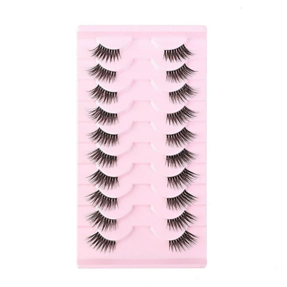 Half Lashes Fake Natural Short Cat Eye False Eyelashe Fluffy Wing ...
