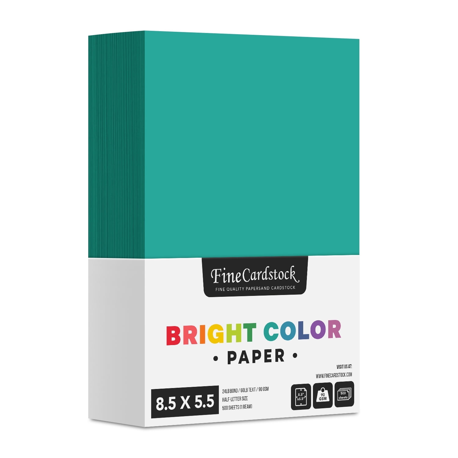 Half Letter Size, 8.5 x 5.5" Premium Color Regular Paper, 500 Sheets ...