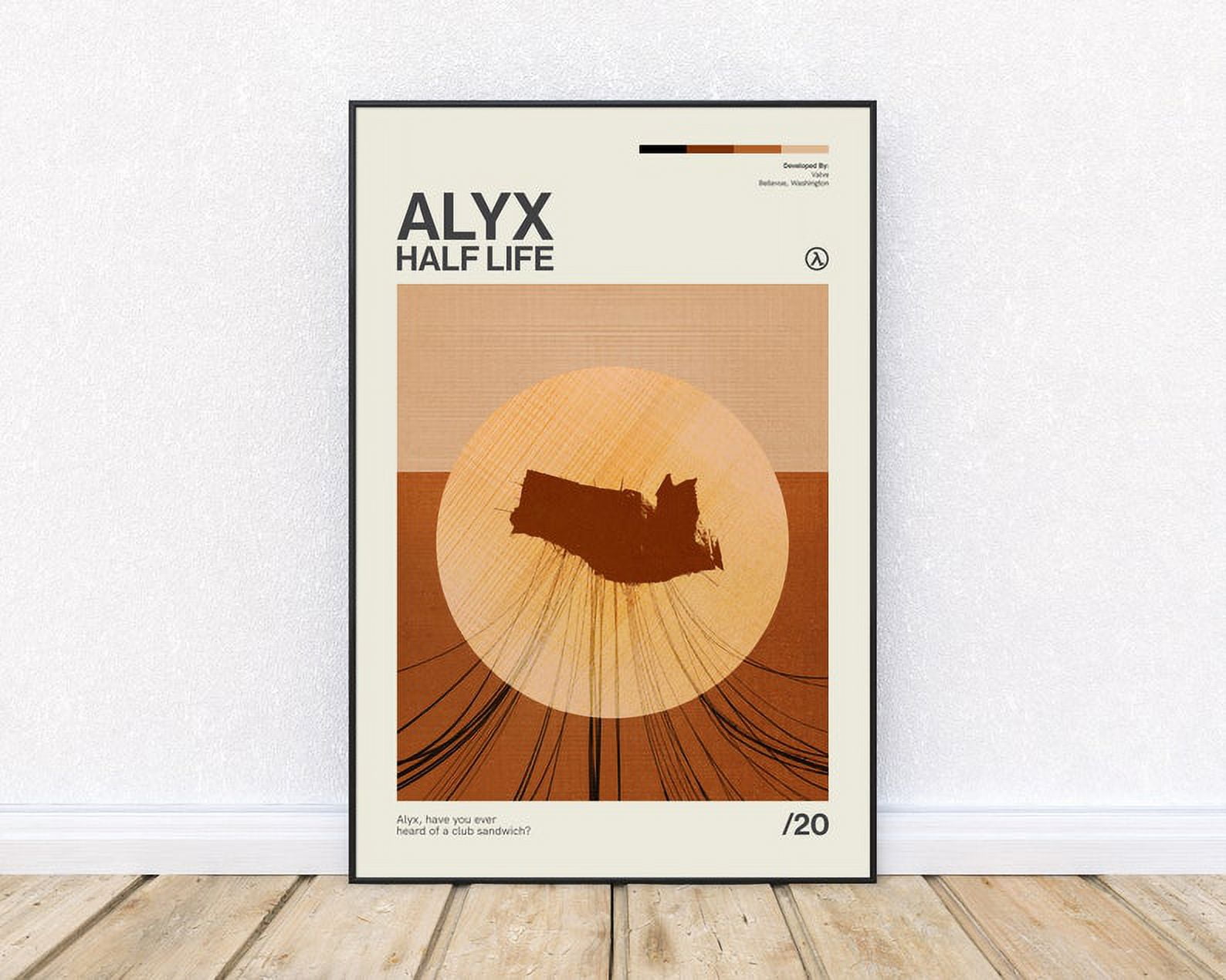 Half Life Alyx Inspired Poster, Retro Style Art Print, Video Game, Wall ...