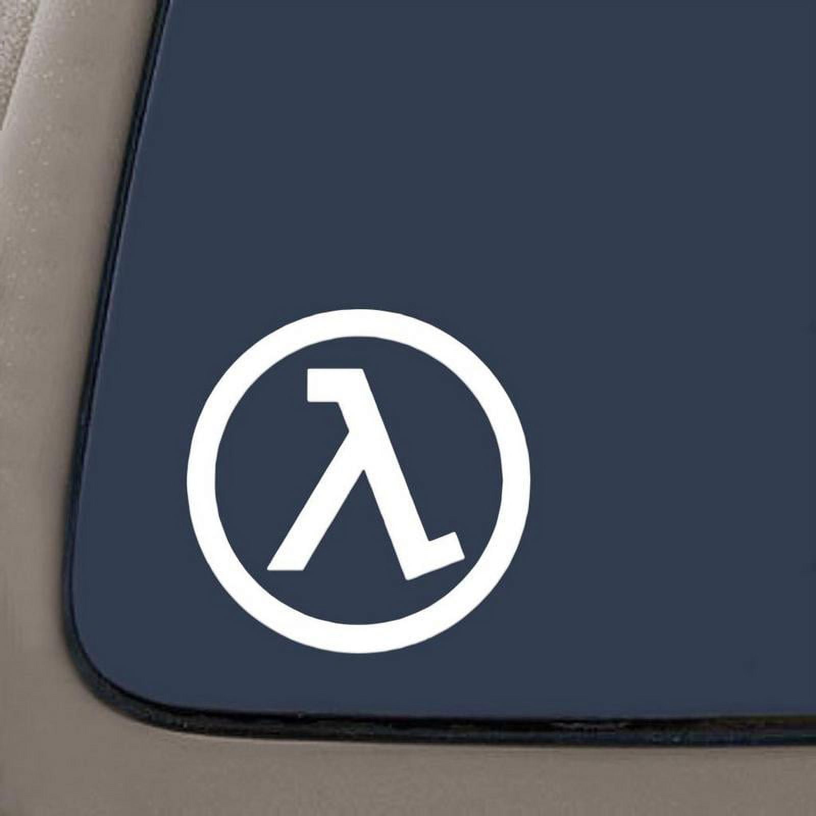 Half Life Car Truck Laptop Sticker Decal | 4" Diameter | White Vinyl ...