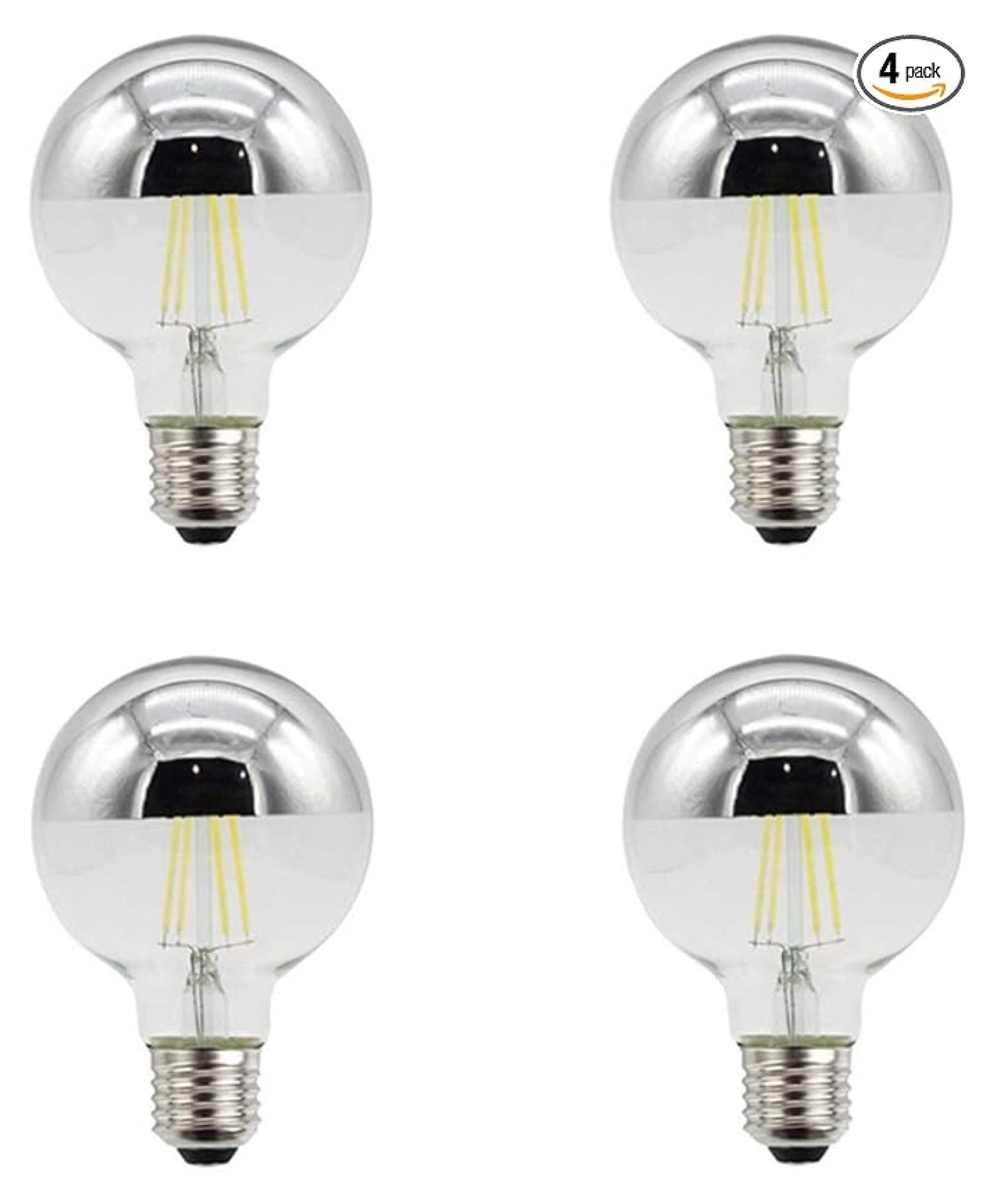 Half Light Bulb 4 Watt G80/G25 4W(40W Equivalent) E27 Base LED Filament ...