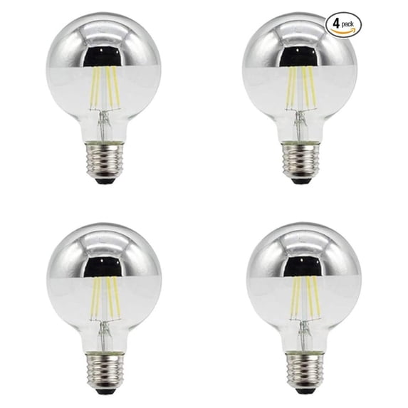 Half Light Bulb 4 Watt G80/G25 4W(40W Equivalent) E27 Base LED Filament ...