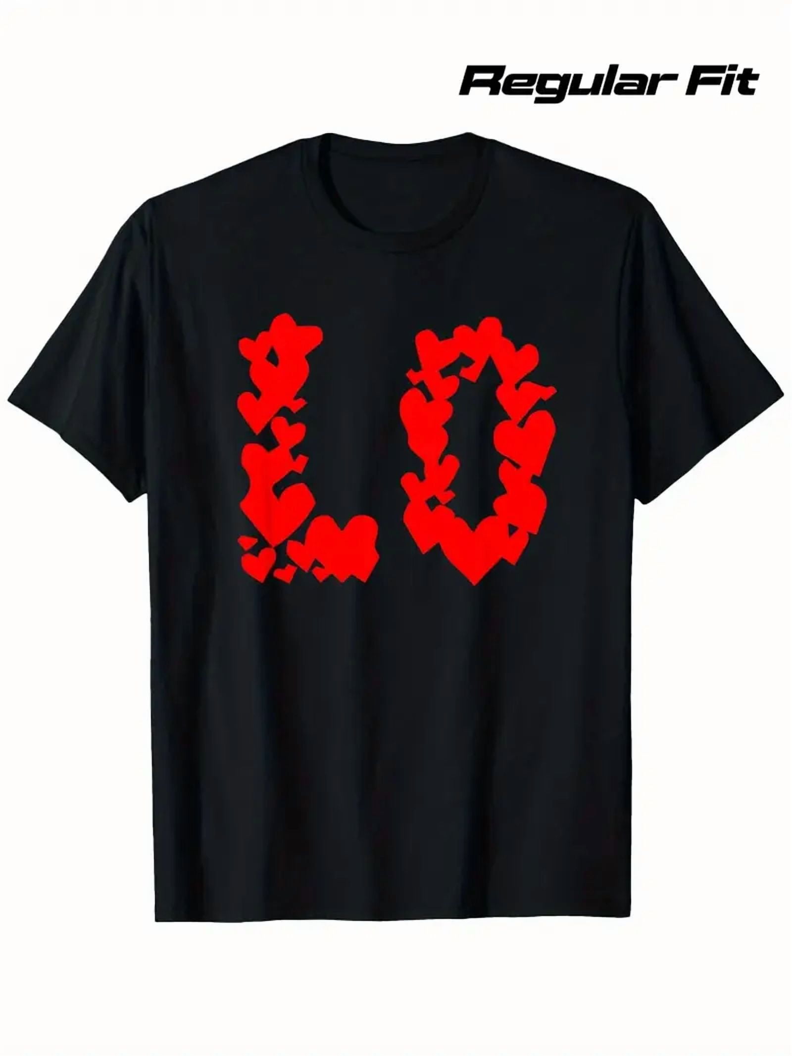 "Half Love Hearts Matching Couple Valentine's Day T-Shirt - 100% Cotton ...