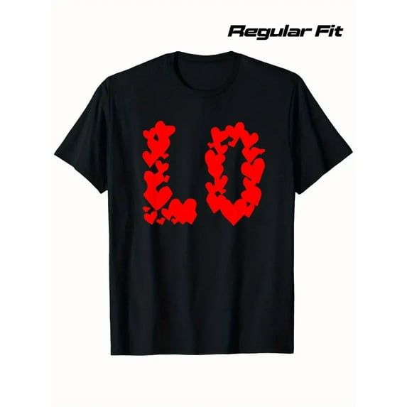 "Half Love Hearts Matching Couple Valentine's Day T-Shirt - 100% Cotton ...