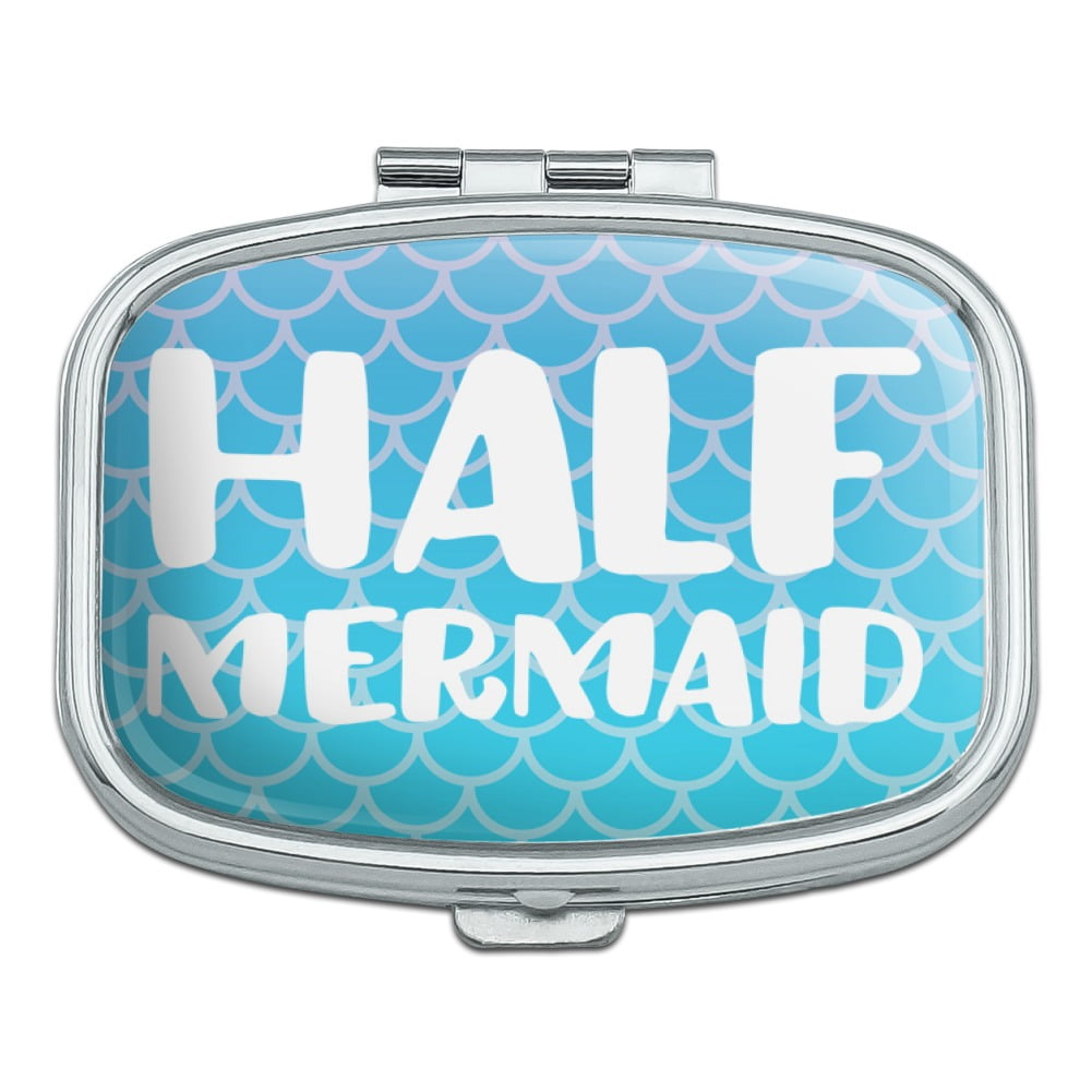 Half Mermaid With Blue Scales Rectangle Pill Case Trinket Gift Box ...