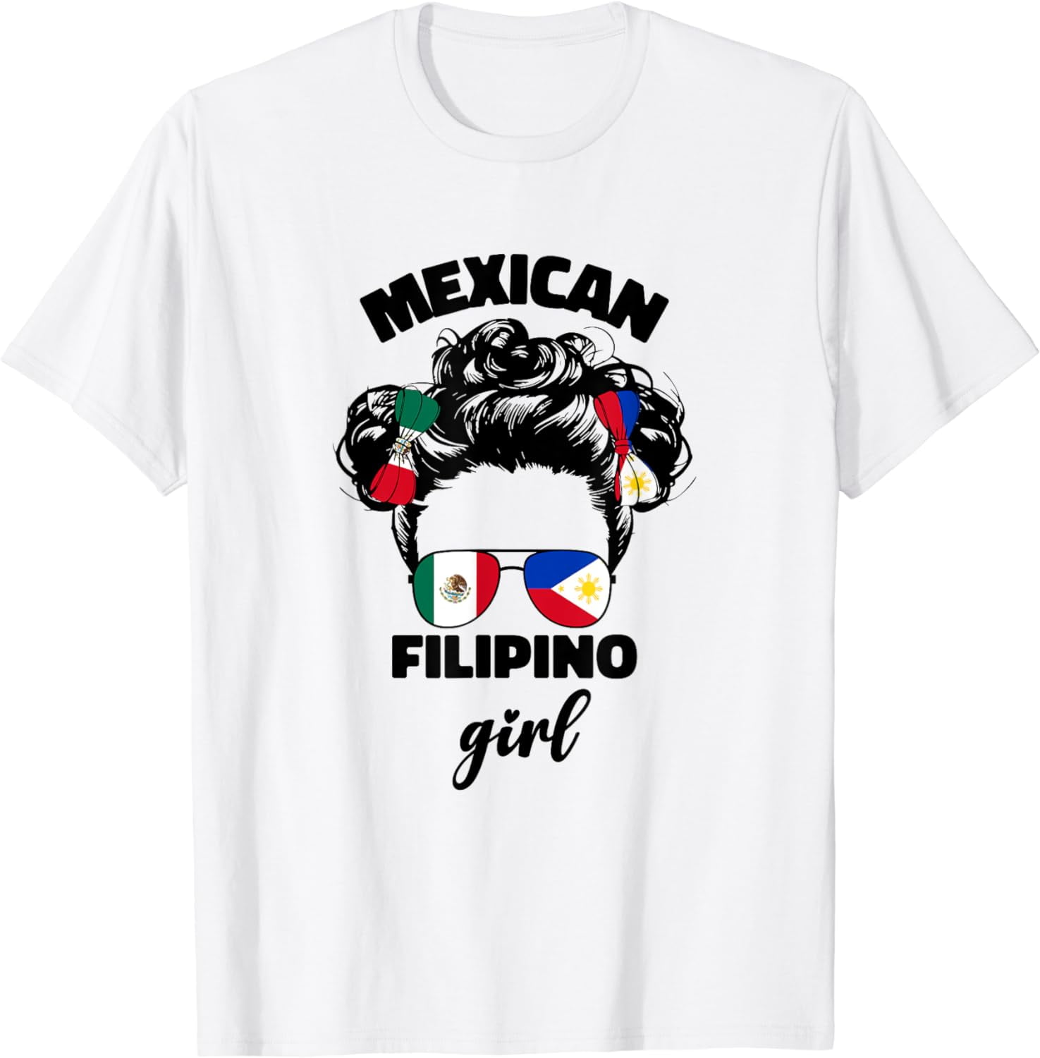 Half Mexican And Filipino Mexico Flag Mexipino Girl Kids Pun T-Shirt - Walmart.com