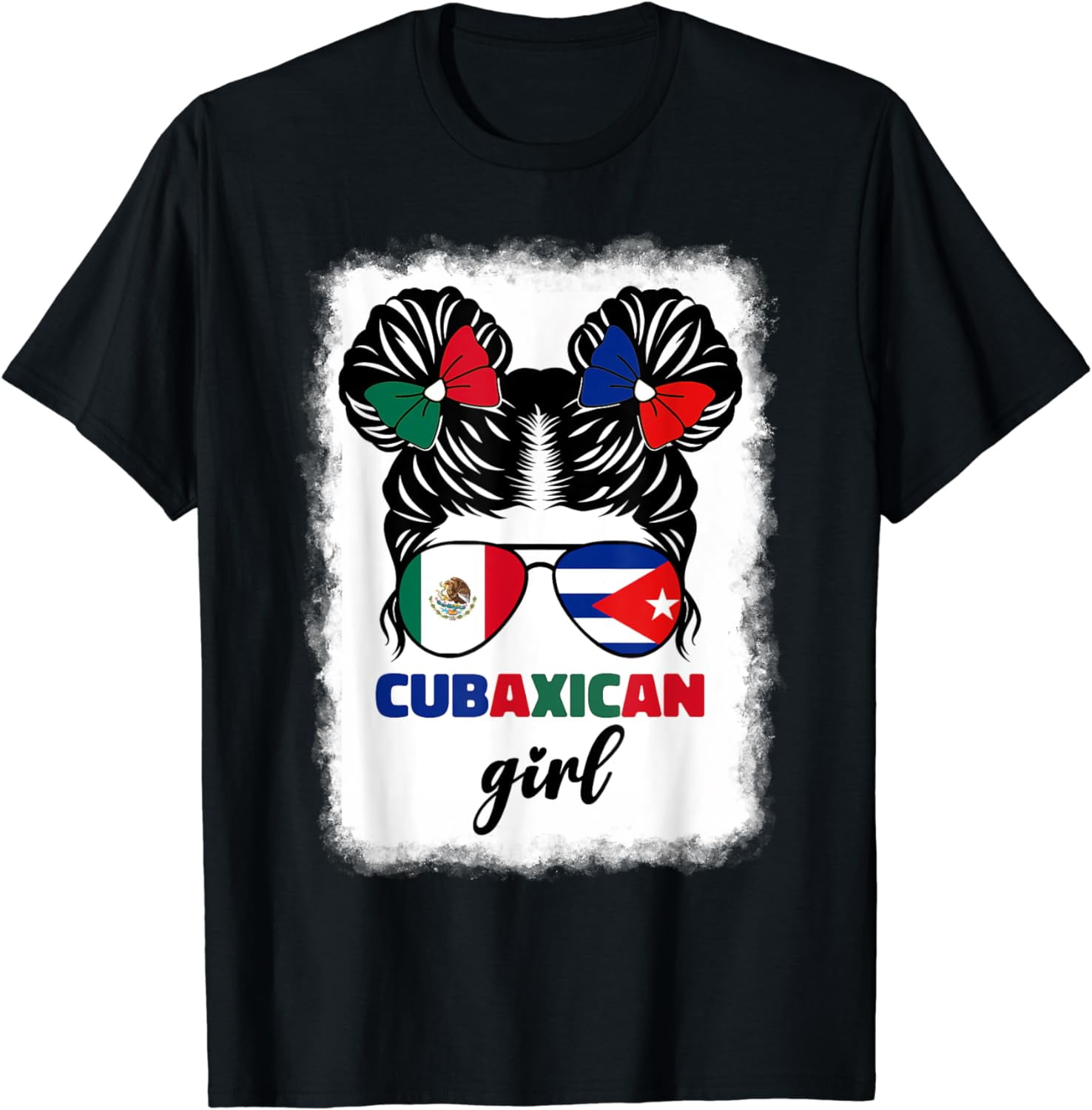 Half Mexican And Half Cuban Mexico Cuba Flag Girl Kids Girls T-Shirt ...