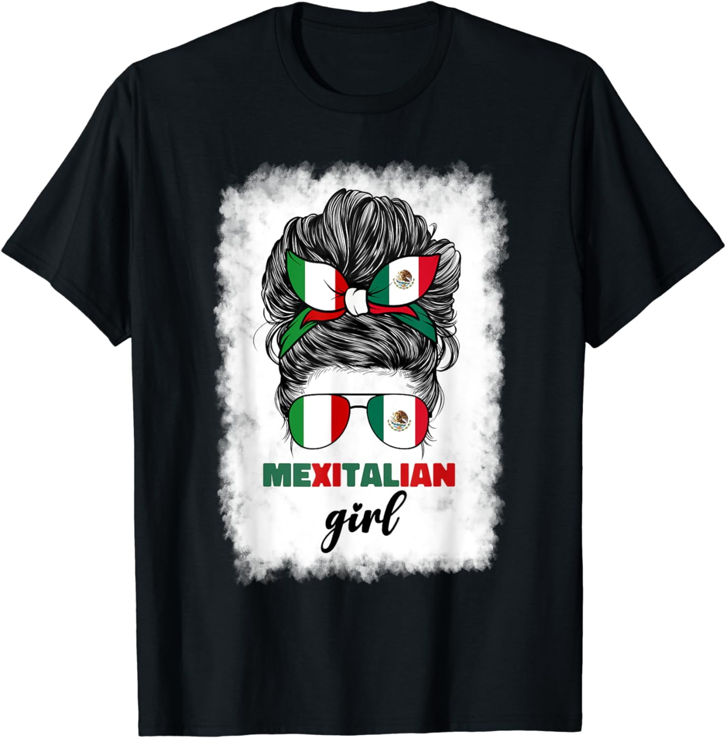 Half Mexican And Italian Mexico Italy Flag Mexitalian Girl T-Shirt ...