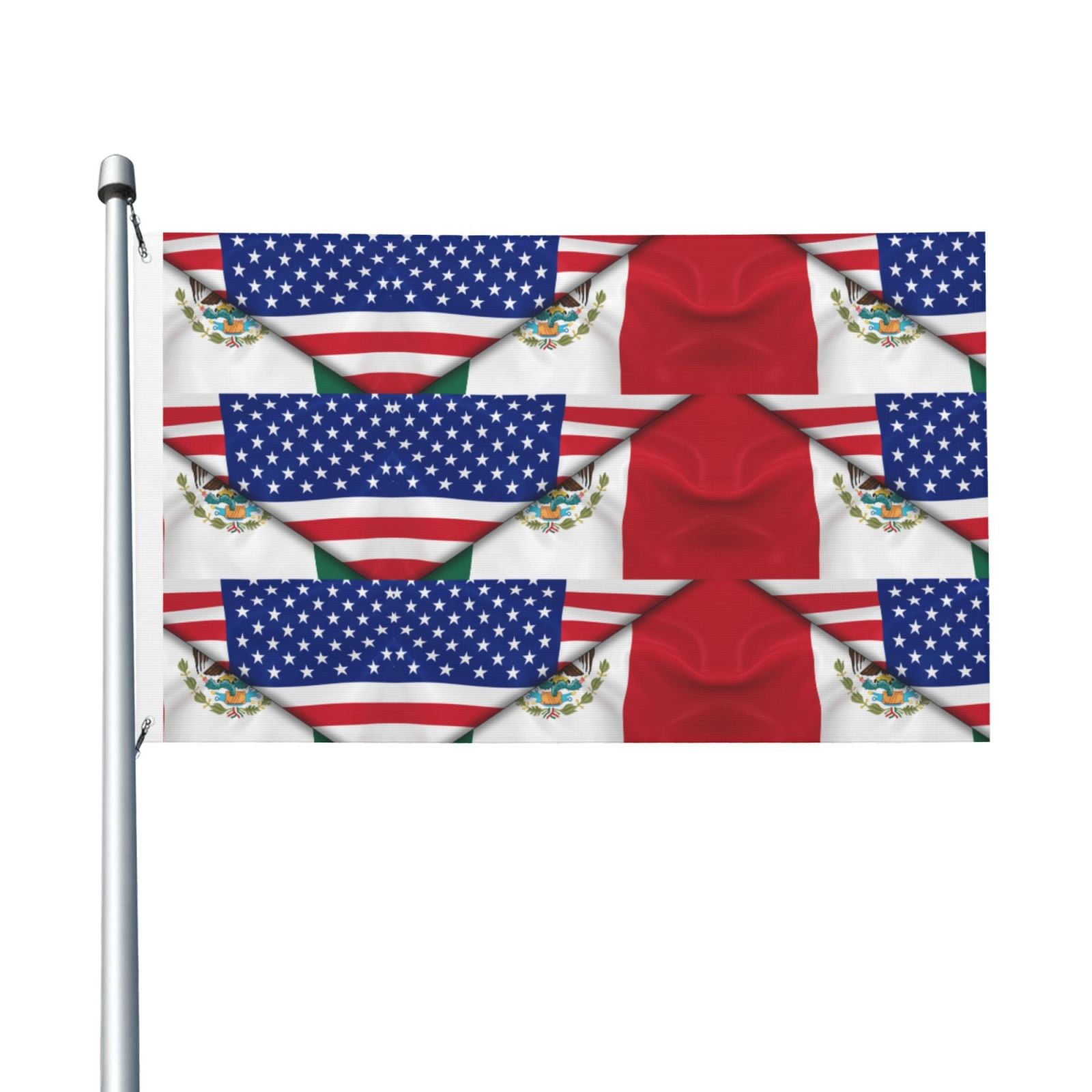Half Mexican Half America Flag Flag 3x5ft Double-Sided Printing Indoor ...