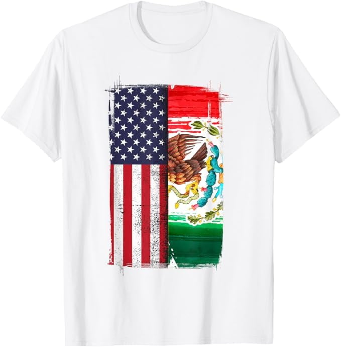 Half Mexican Half American USA Flag Mexico Roots America Country Lover ...