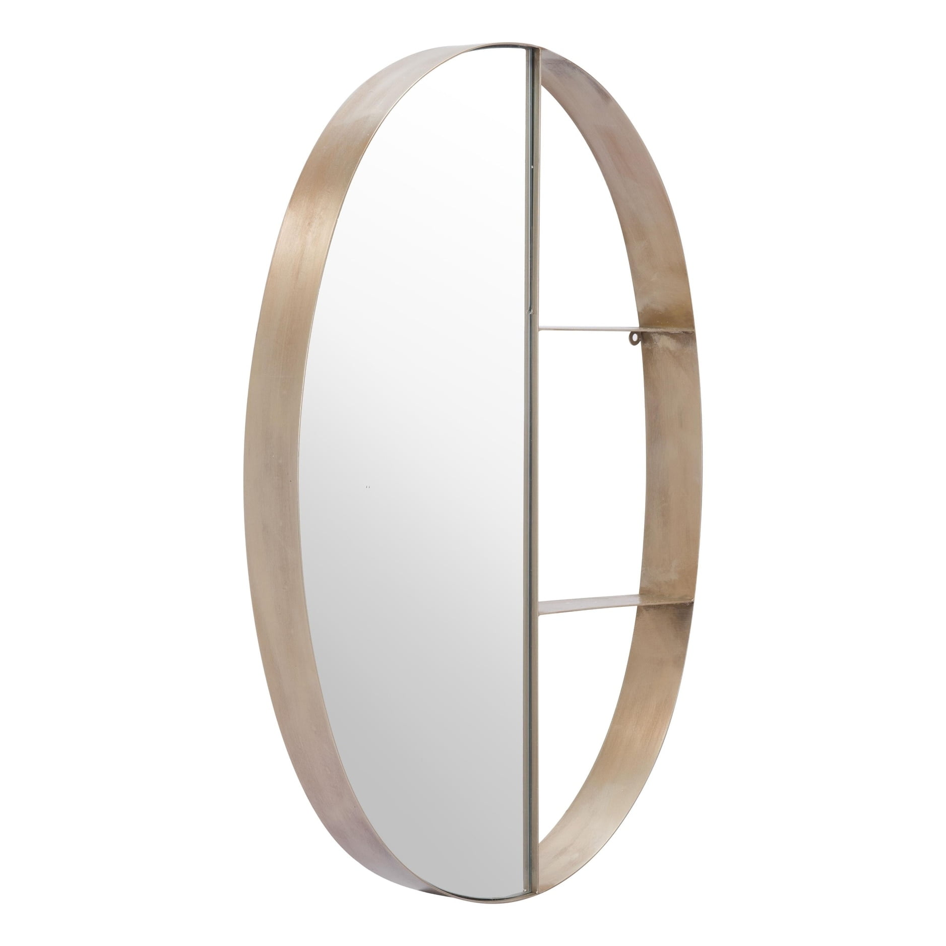 Half Mirror Half Shelf Bronze Unit - Black - Walmart.com