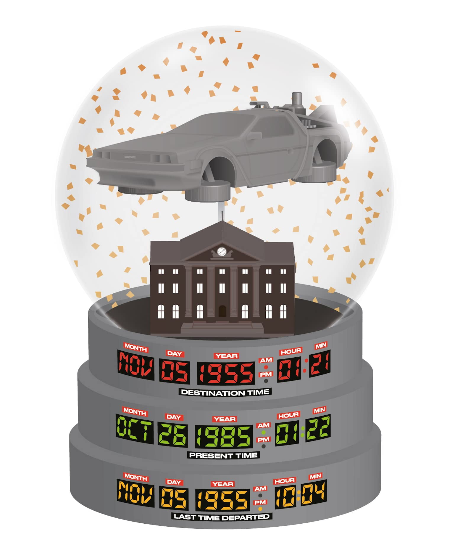 Half Moon Bay Back To The Future Snow Globe DeLorean Back To The Future ...