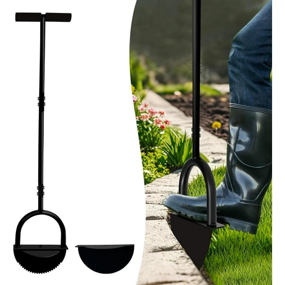 Half Moon Edger Lawn Tool with Replaceable Blade, Manual Edgers with ...