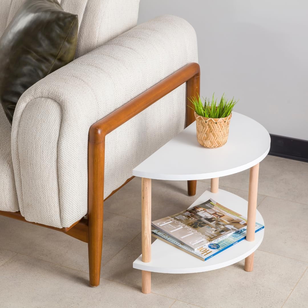Half Moon End Table, Small Entrway Wall Tables for Living Room, Semi ...