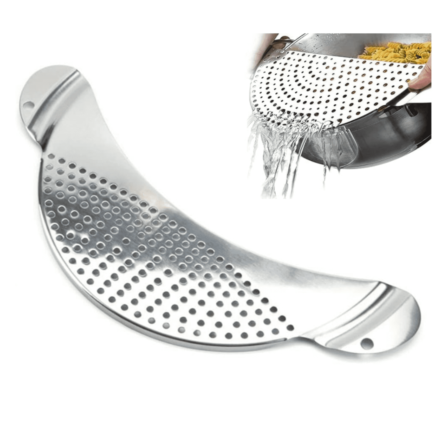 Half-Moon Pan Strainer Pot Drainer Pan Strainer Strainer Colander for ...