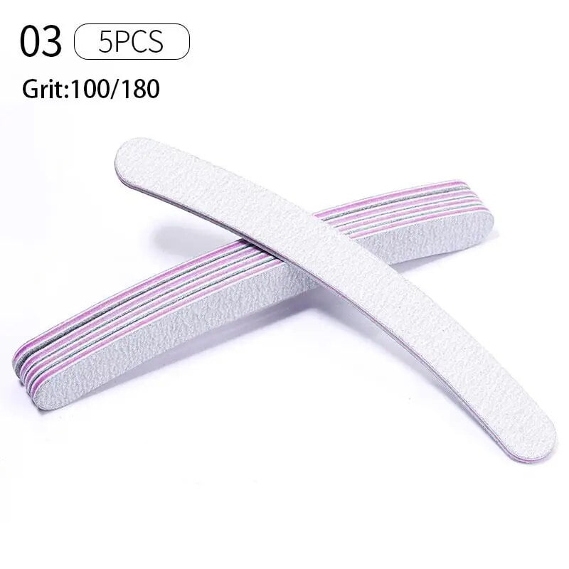 Half Moon Replacement Nail File 100/180/240 10pcs Black Removable ...