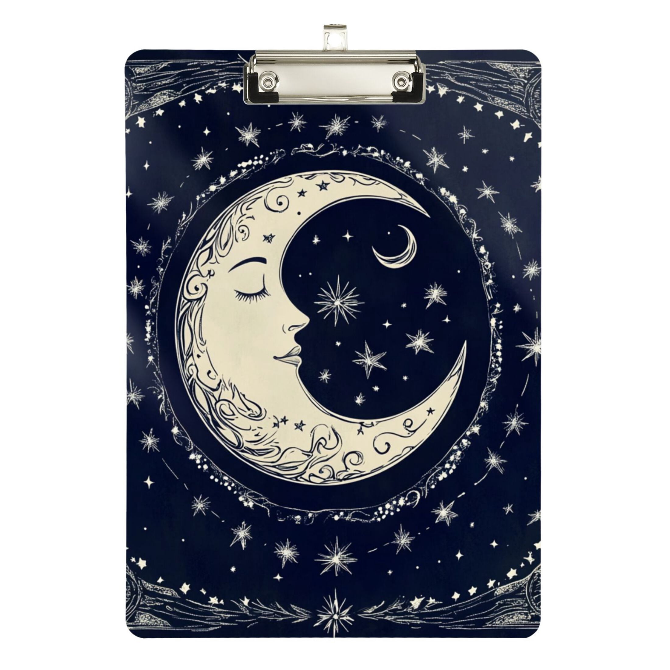 Half Moon Side Face Stars Acrylic Clipboard Drawing Board Clipboard ...