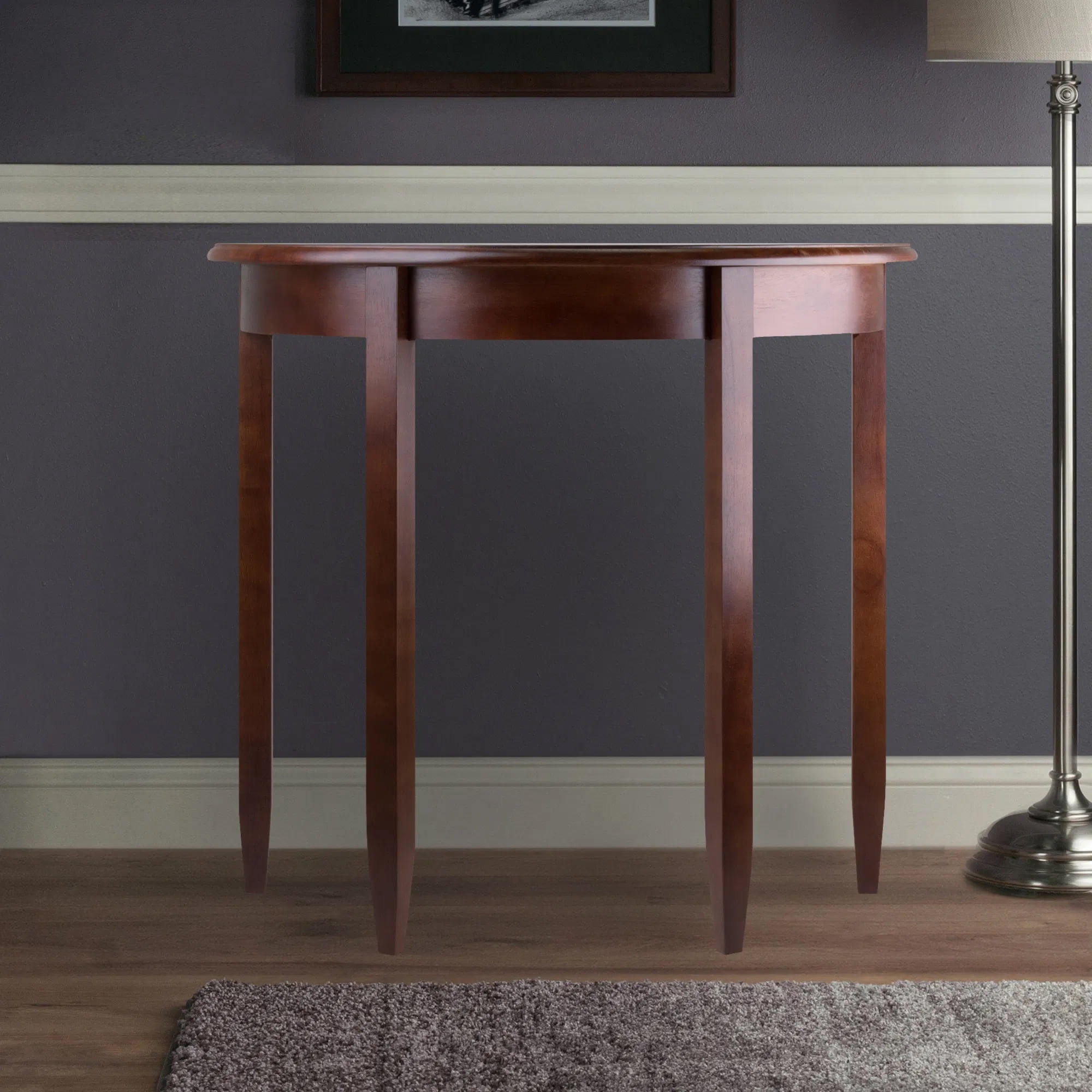 Half Moon Table, Small Space Corner Table, Multi-Functional for ...