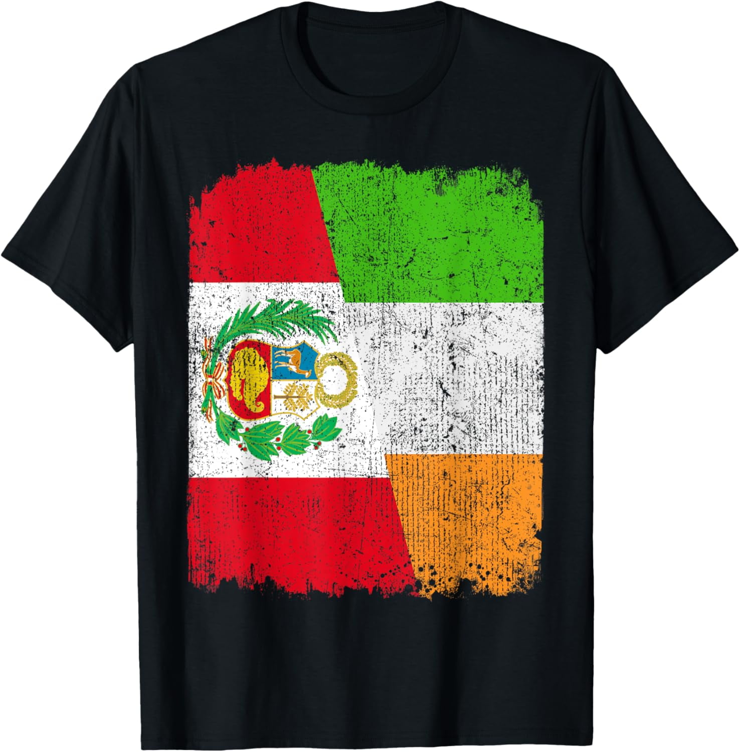Half Peruvian Half Irish Flag Heritage Pride Roots T-Shirt - Walmart.com